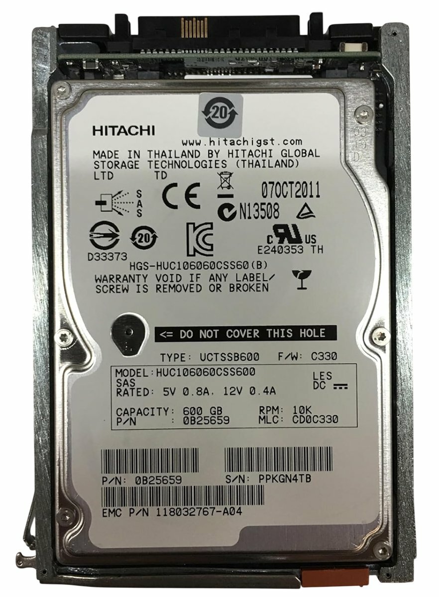 Жесткий диск EMC 600Gb 10000 SAS 2.5" HDD 118032767-A04