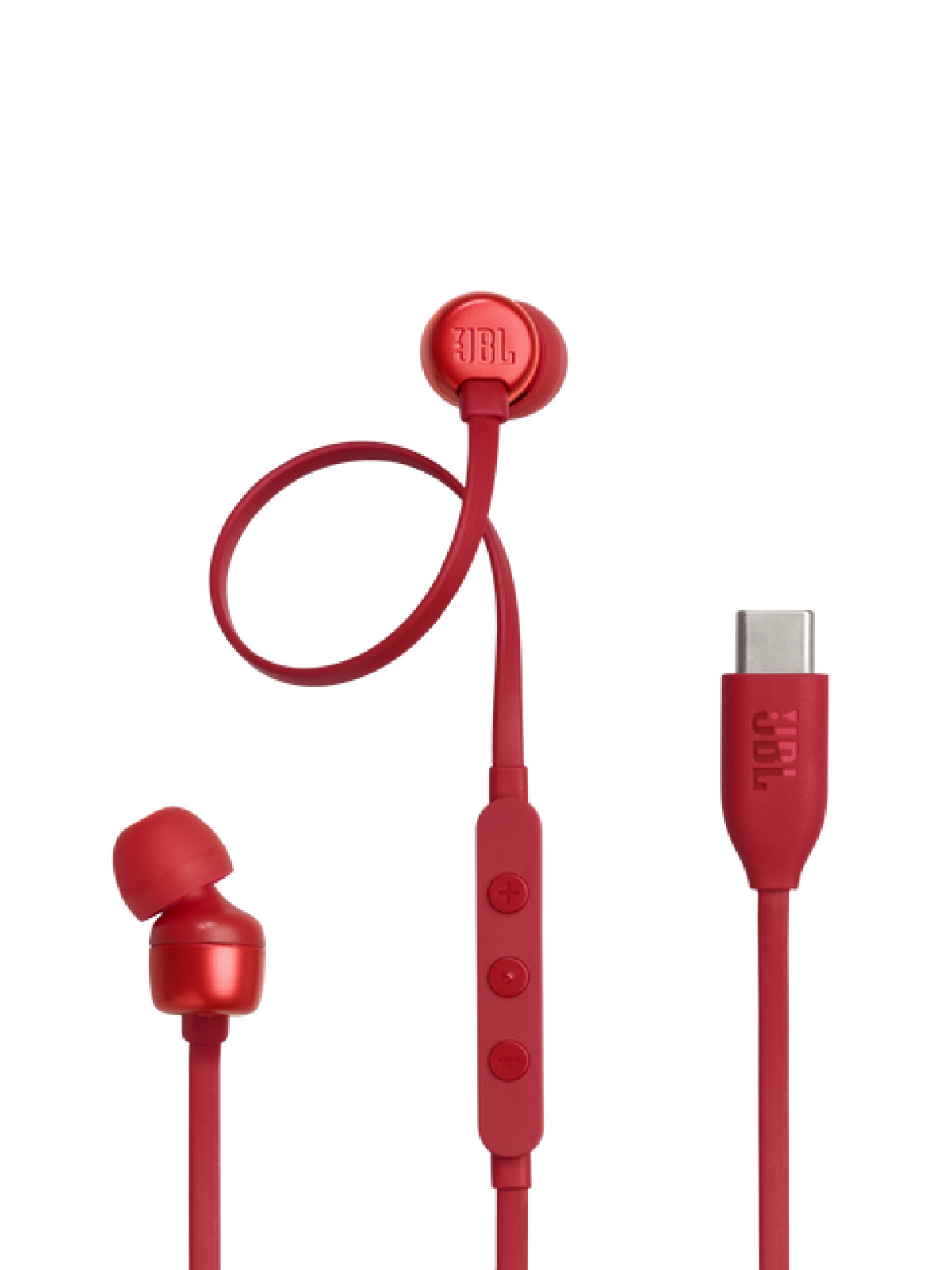 Наушники проводные JBL Tune 310C USB, красный, внутриканальные