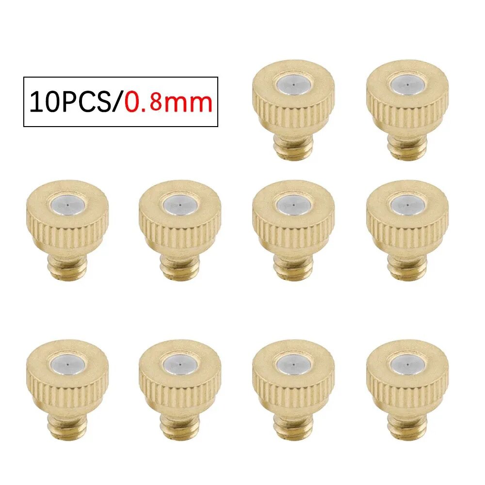 Латунные распылительные форсунки 0.8mm, 10 шт