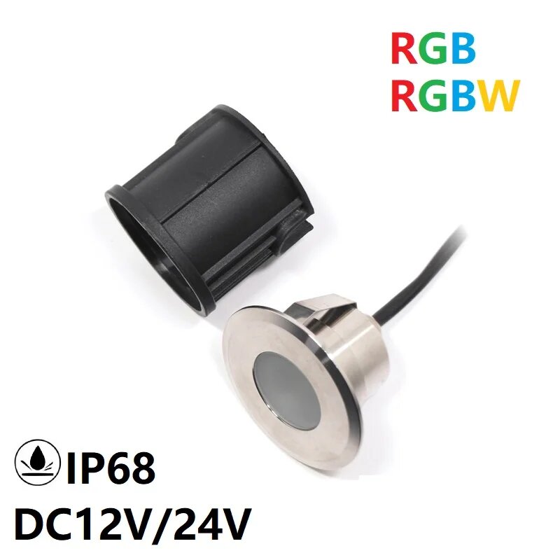 Светодиодный светильник подземный RGB RGBW 12В, белый свет, 3W