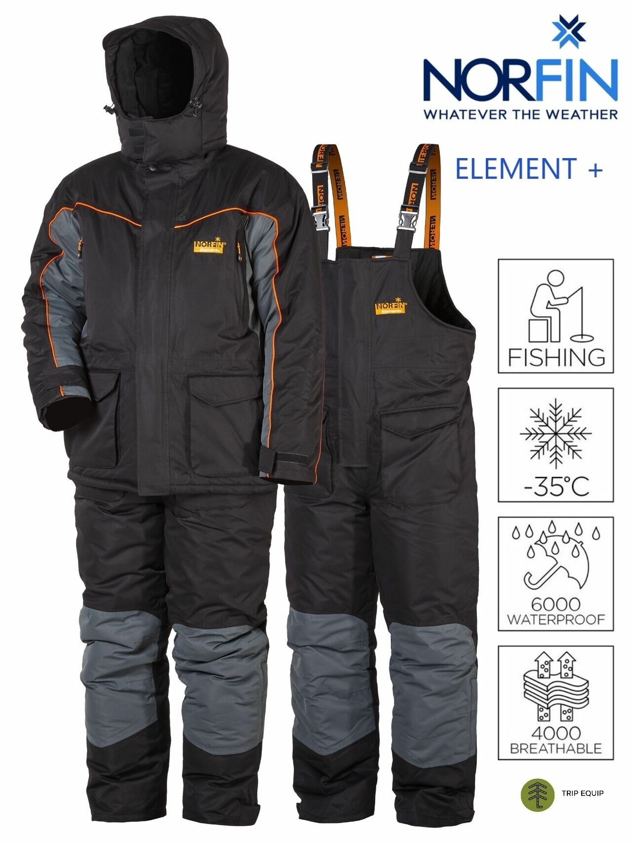 Костюм зимний Norfin ELEMENT PLUS р. L (4320-03-L)