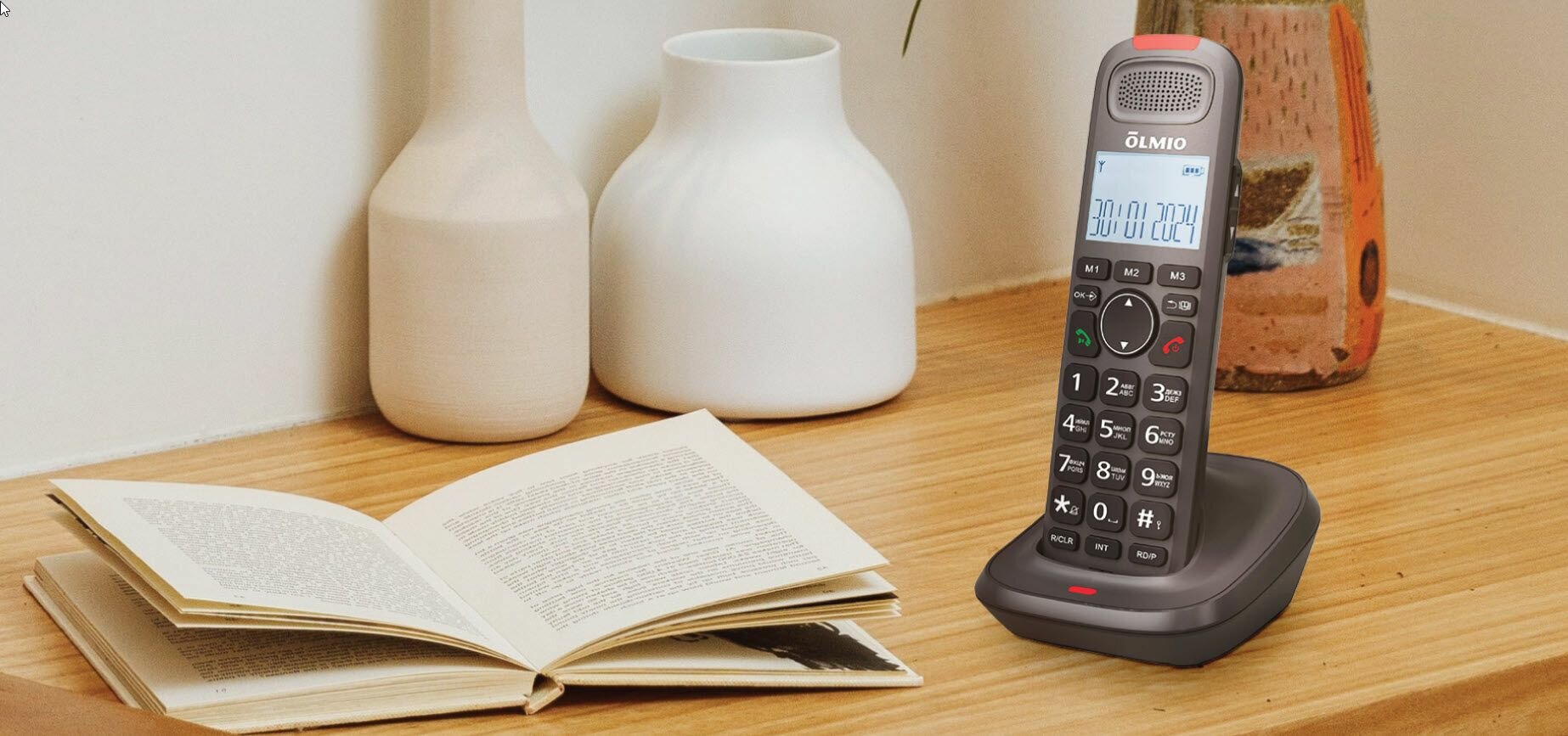 DECT-радиотелефон Olmio DP-04 (черный)