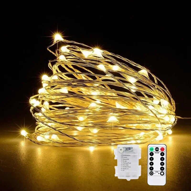 Гирлянда светодиодная Warm, 2M, 20LED, 8 режимов