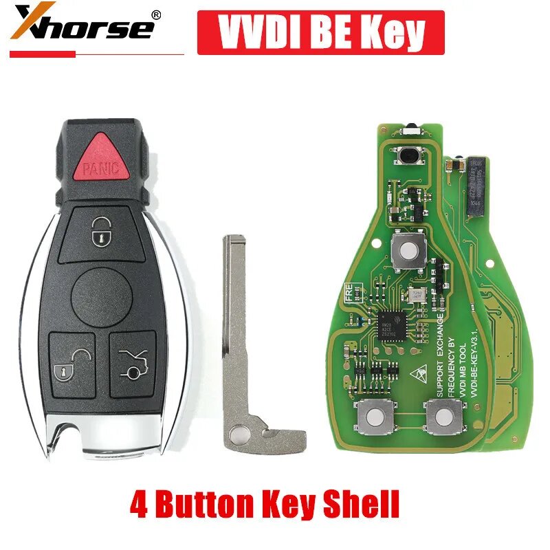 Xhorse VVDI BE Key Shell Mercedes 4 btn with token