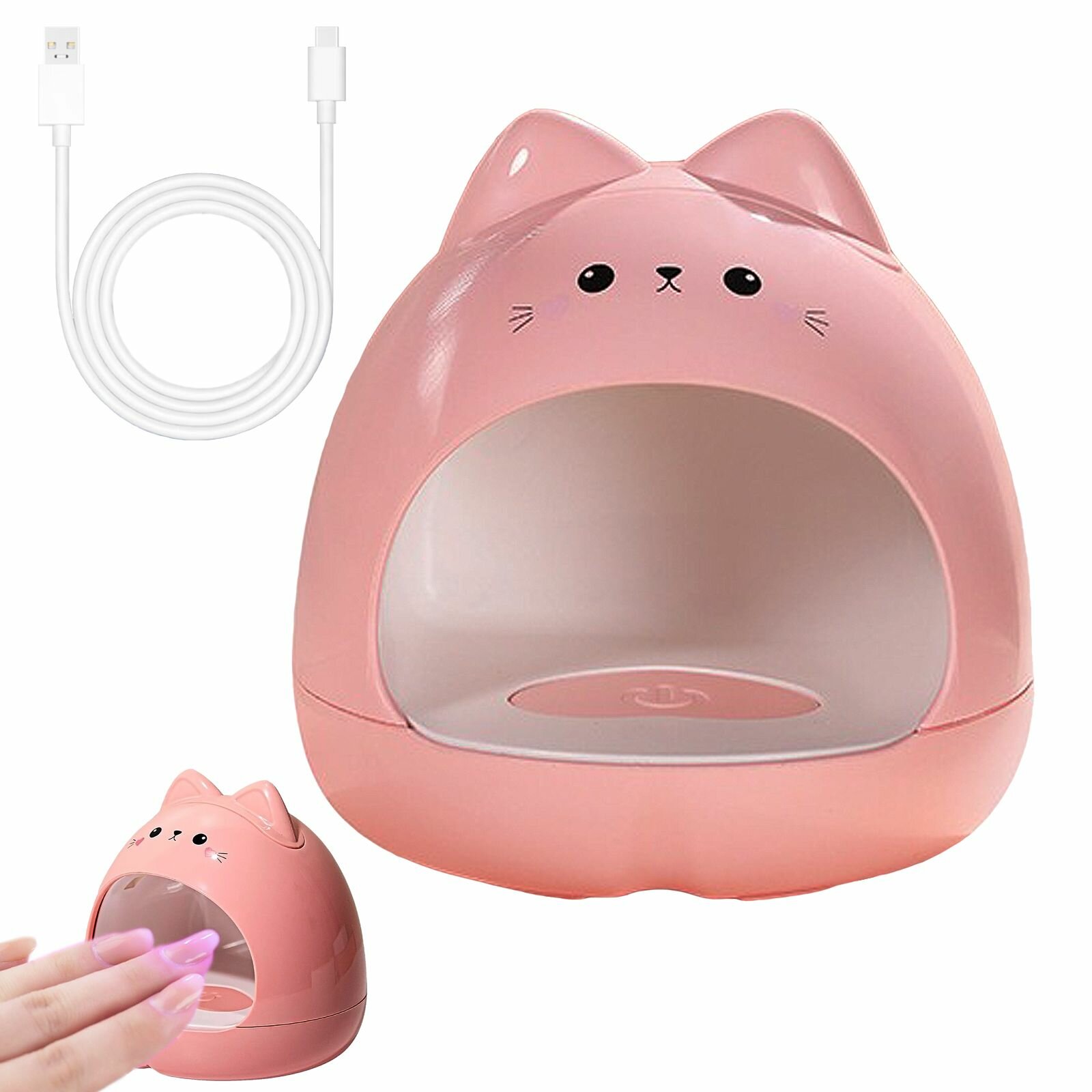 Сушилка для ногтей мини УФ светодиодная лампа милая форма кошки