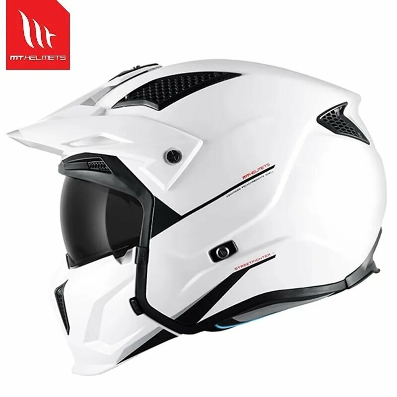 MT HELMETS Мотошлем, цвет: белый, размер: L