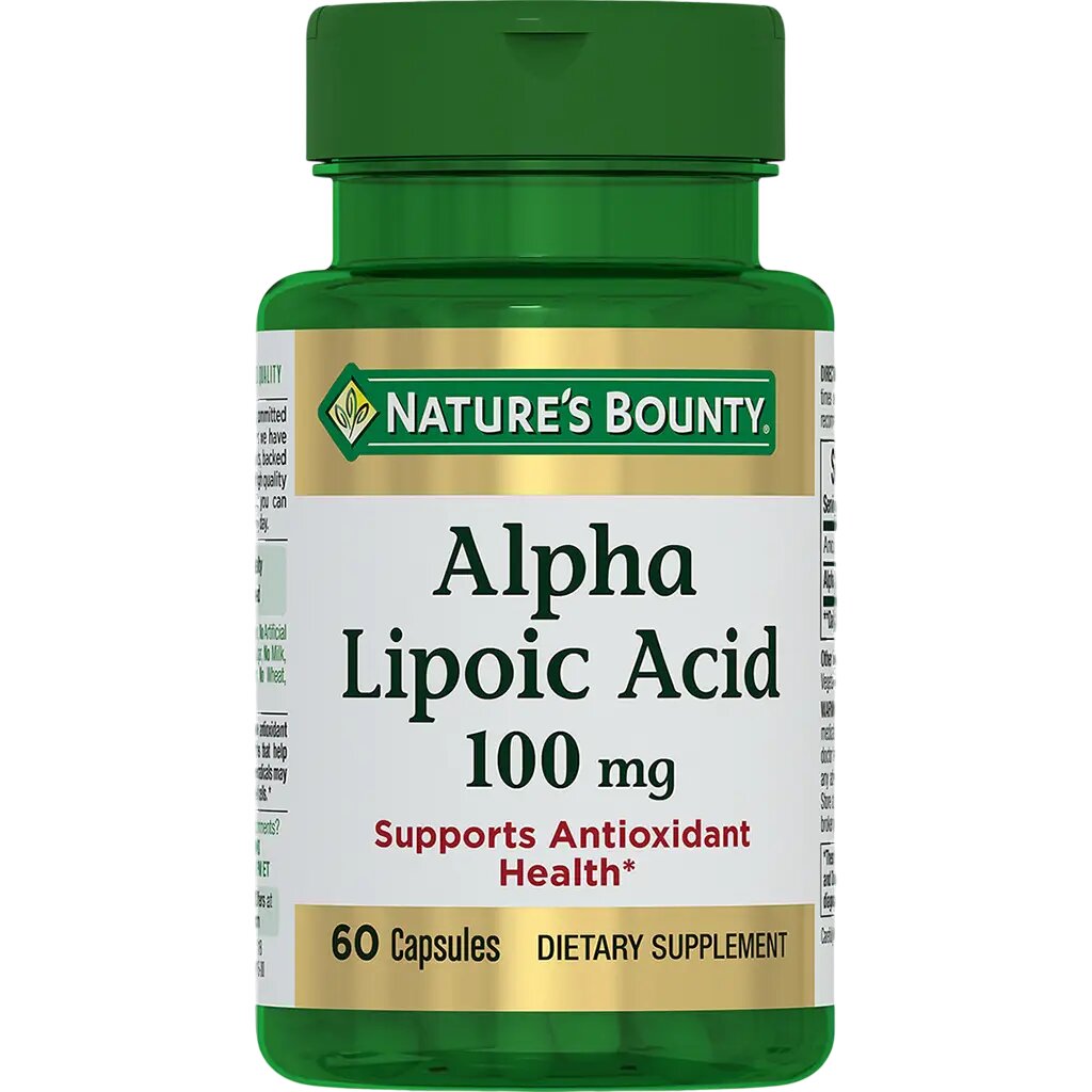 Nature's Bounty Альфа-липоевая кислота 100 мг капсулы массой 470 мг 60 шт