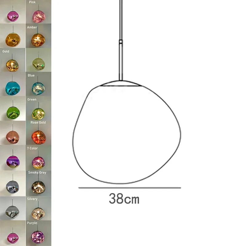Светодиодная люстра Nordic Ceiling Pendant Lamp Lava современного дизайна для освещения гостиной, кухни, интерьера дома, подвесная фурнитура, 38 см.
