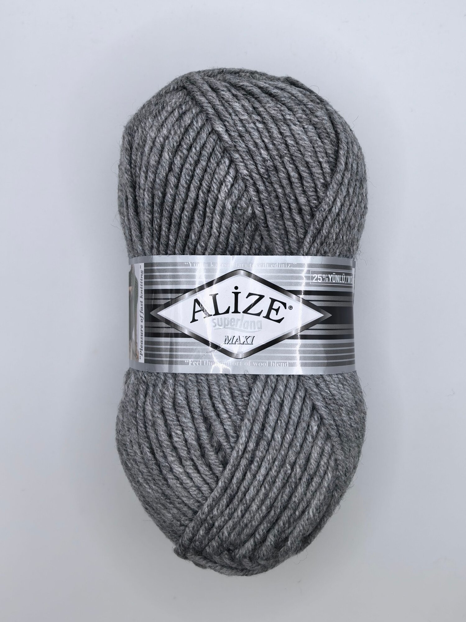 Пряжа Alize Superlana Maxi (Суперлана Макси) 1 моток 75% акрил, 25% шерсть 100г 100м а