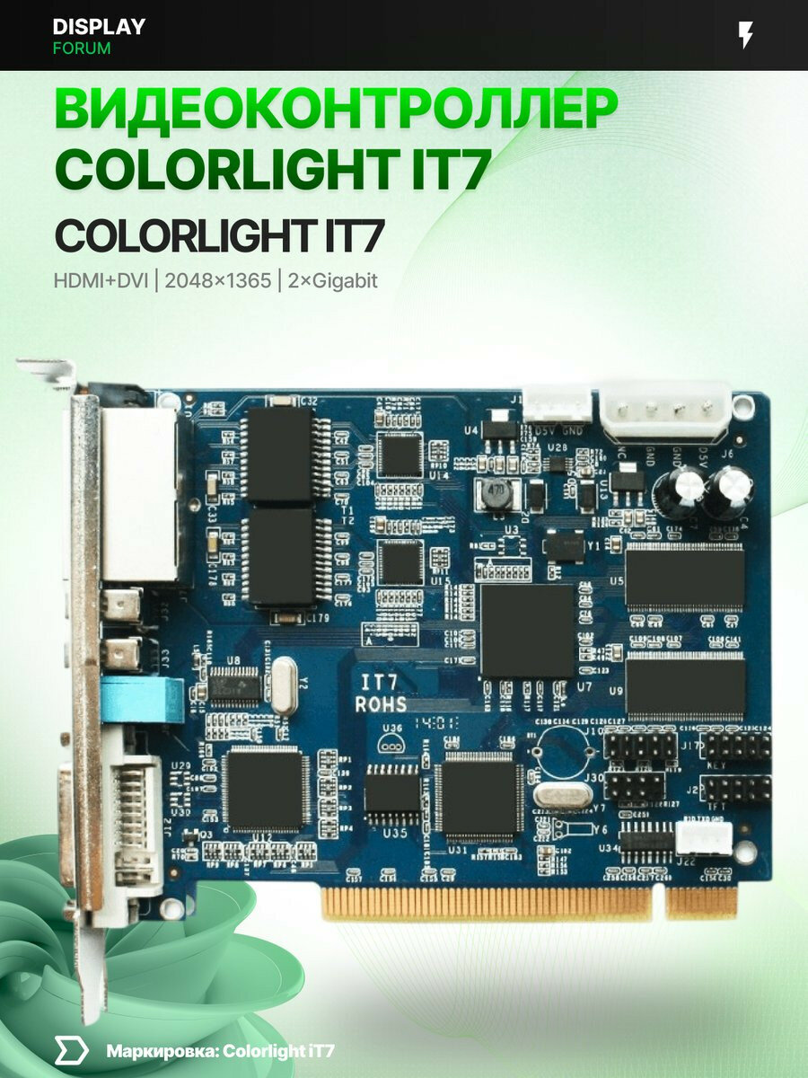 Видеоконтроллер Colorlight iT7 отправляющая карта HDMI для светодиодного LED экрана и видеостены
