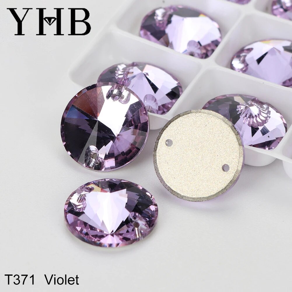 Кристаллы YHB Rivoli фиолетовые 8 мм, 84шт