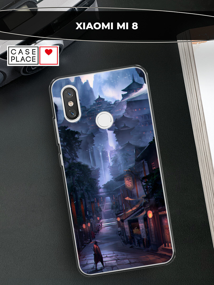 Чехол на Xiaomi Mi 8 / Сяоми Ми 8 с принтом Одинокий самурай