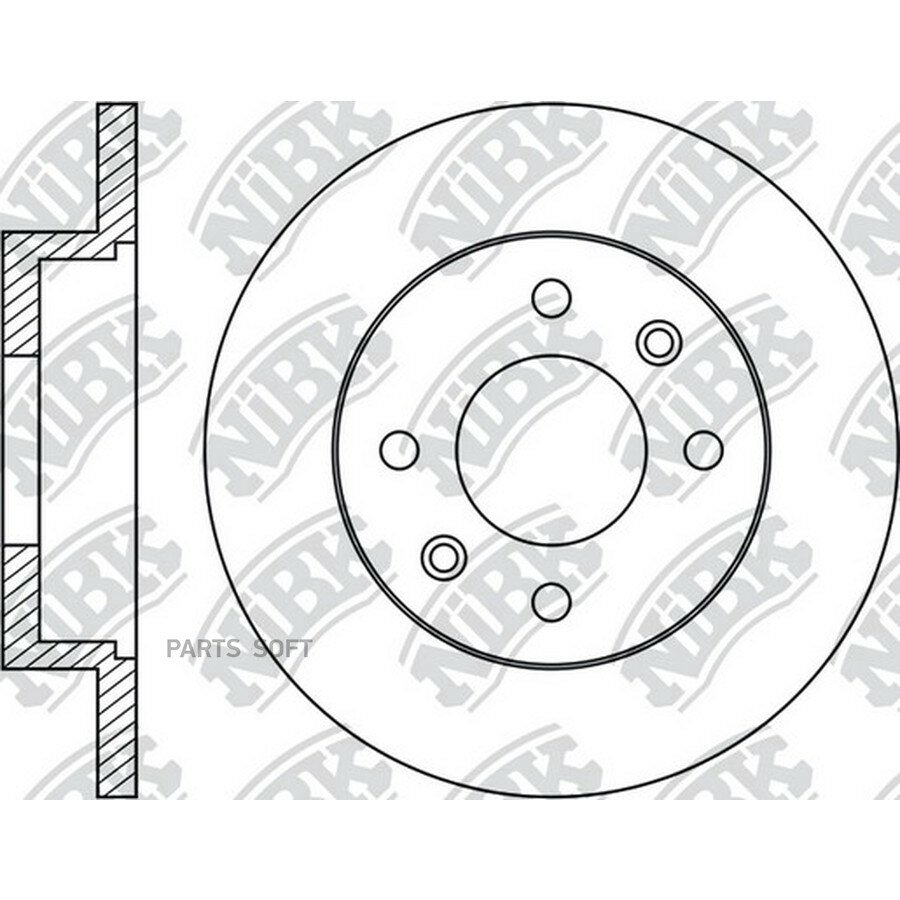 Диск тормозной NiBK RN1275 от официального дистрибьютора, NIBK, артикул RN1275