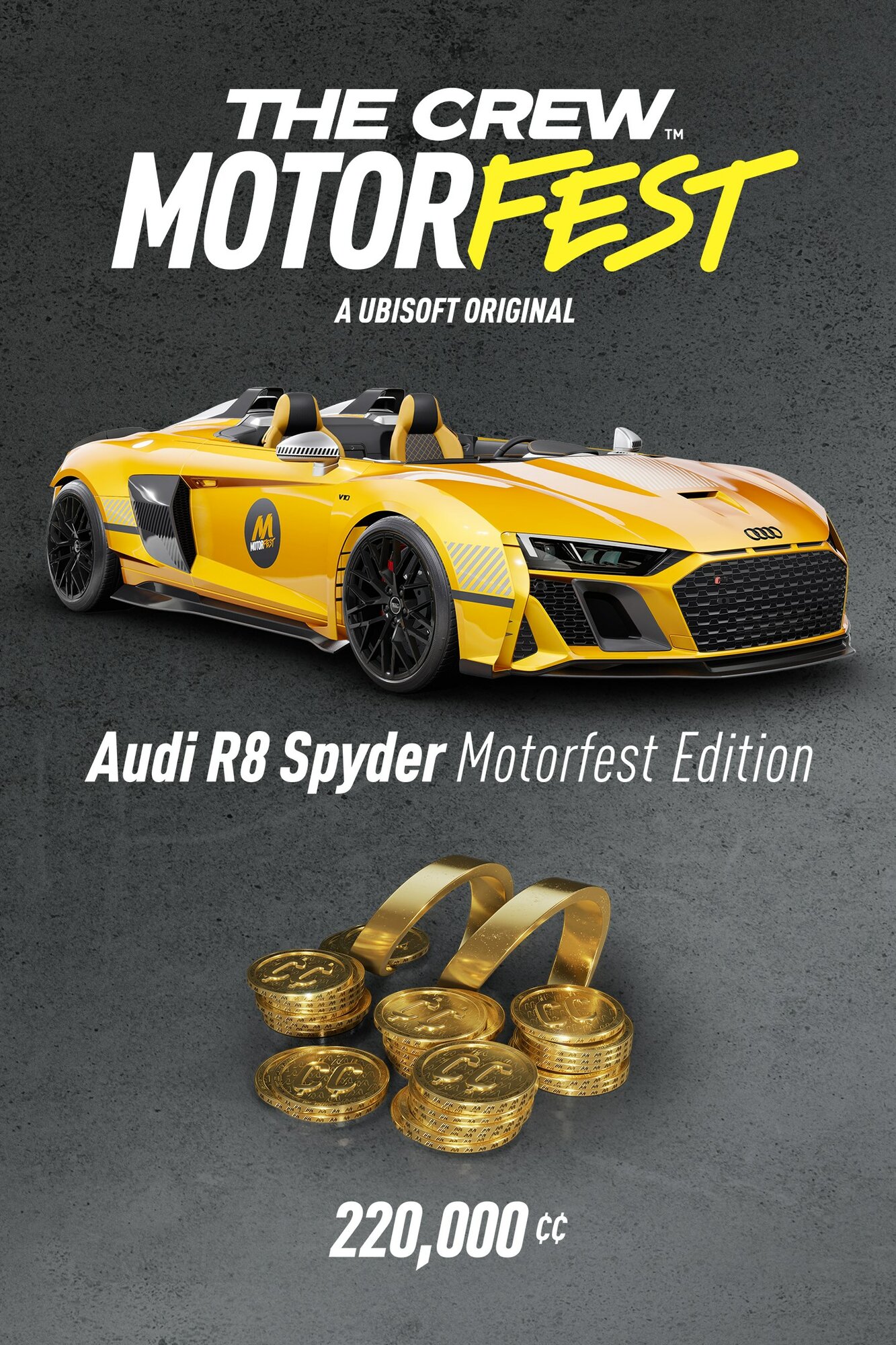 Audi R8 Spyder Welcome Pack (+220,000 Crew Credits) – The Crew Motorfest — игровая валюта для Xbox / Microsoft Store · Xbox · цифровой код · любой регион