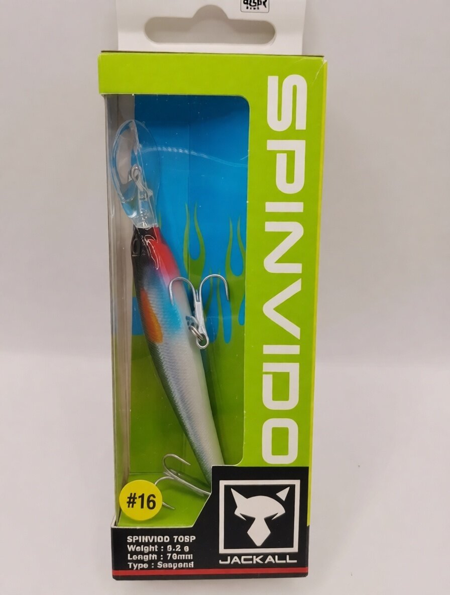 Воблер минноу Jackall Spinvido 70SP: 70мм, 5.2г, заглубление 0-1.2м, нейтральный воблер-минноу