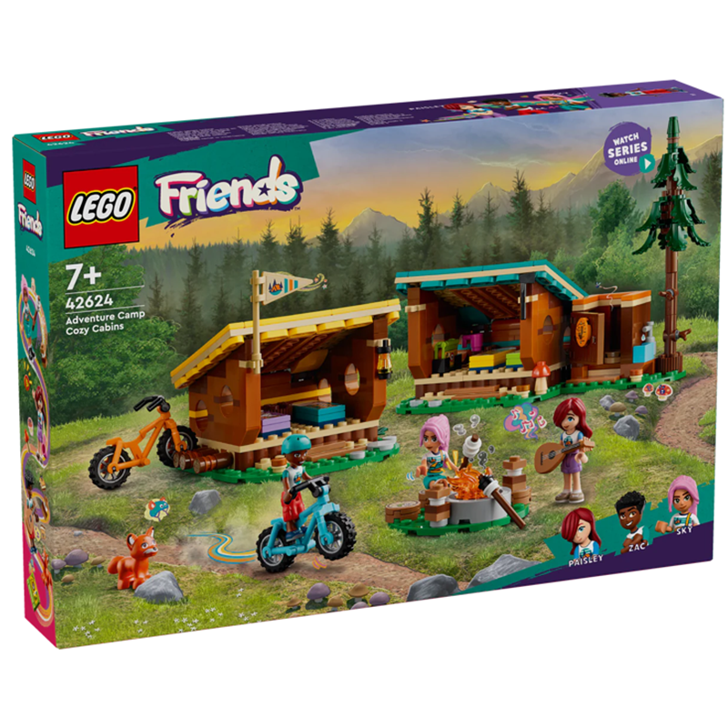 Конструктор унисекс LEGO Friends Приключения в лагере Уютные домики 42624, Adventure Training Camp Cabin