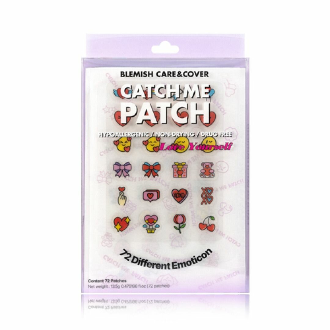 Патч для лица против несовершенств точечный в виде смайлика Catch me Patch Blemish Care & Cover Love Yourself набо