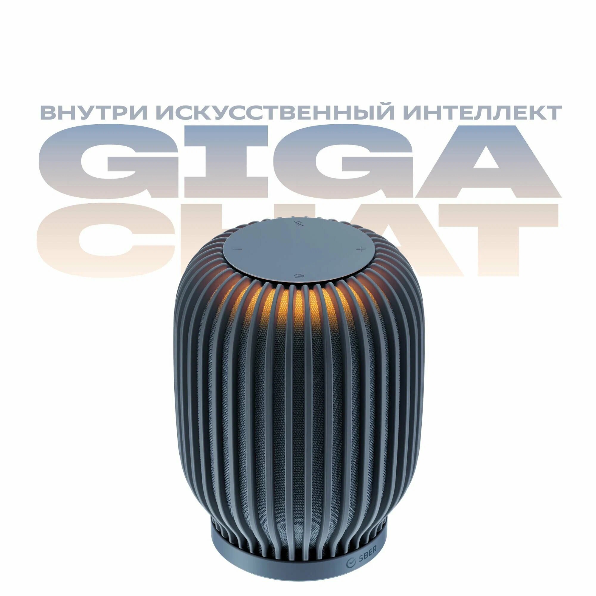 Умная колонка Sber SberBoom, 40 Вт, с Салют, темно-серый (SBDV-00090)