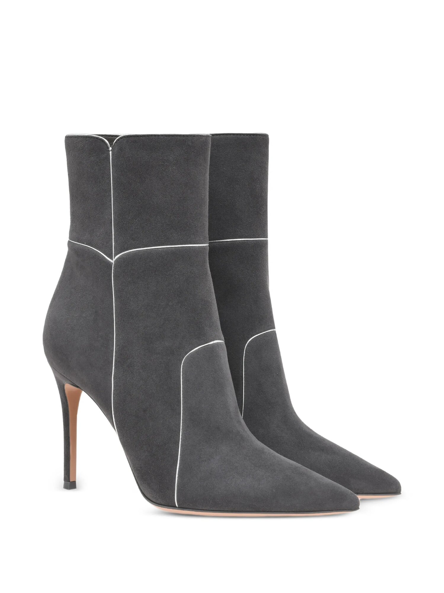Ботинки Gianvito Rossi Pointed-toe panelled boots, размер 39,5, grey — фото 1