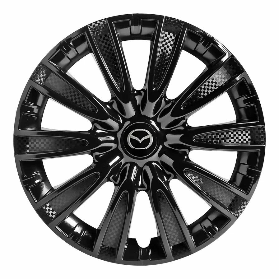 Колпаки на колеса МАЗ торнадо черный R14", 4 штуки