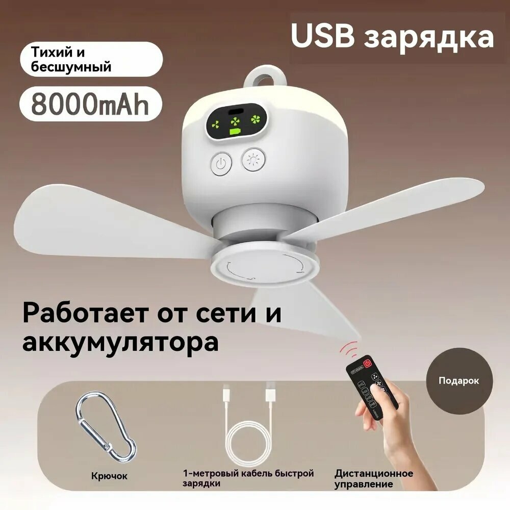 Напольный вентилятор 3CFAN, белый