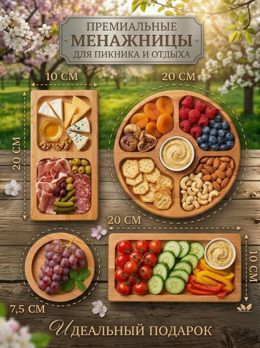 Менажница, 4 шт