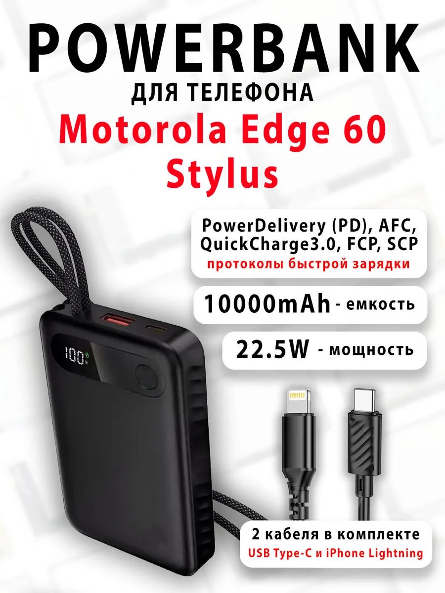 Повербанк для телефона Motorola Edge 60 Stylus