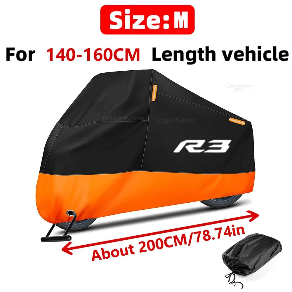 Чехол для мотоцикла Yamaha YZF-R3 140-160см, M