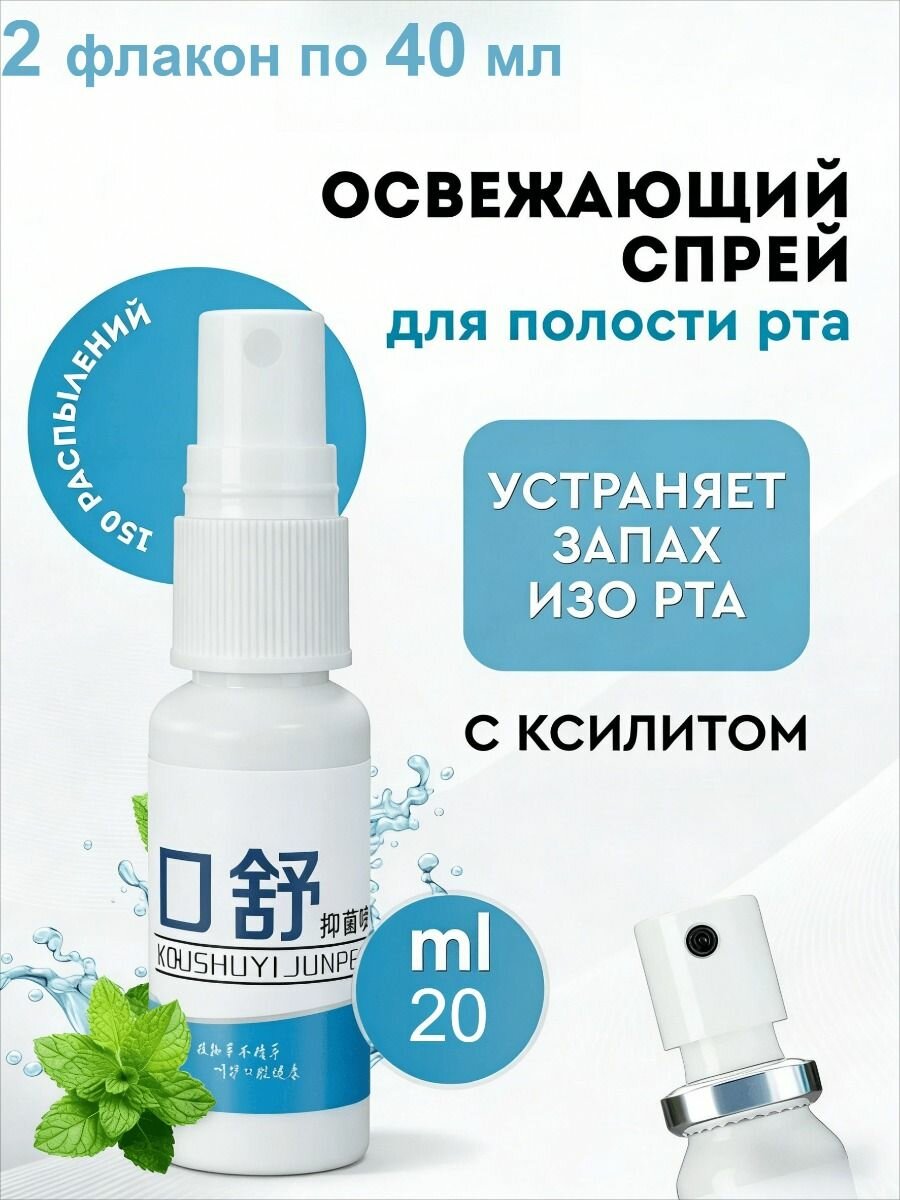 Мощное средство от галитоза (запаха изо рта), 40 мл. Мужской/Женский.