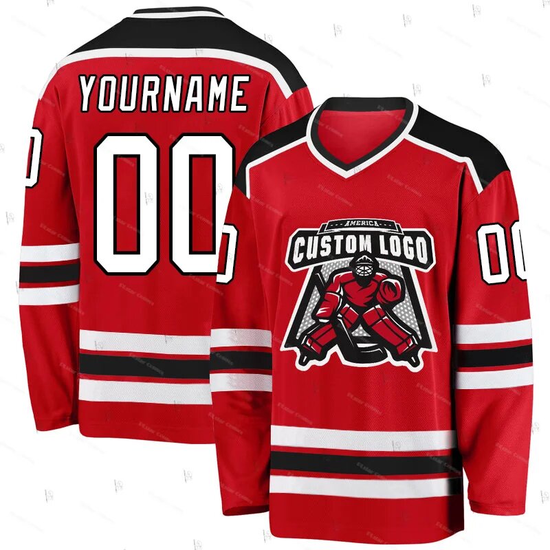 TESSFFEL Градиентный Пуловер для Хоккея Красный, XL, Hockey Shirts