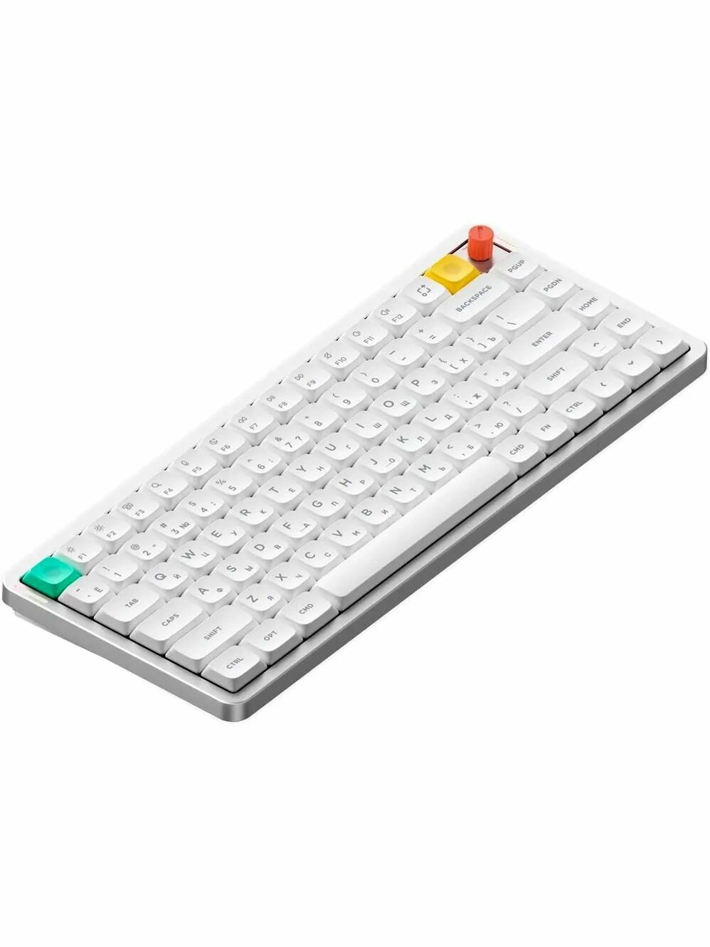 Клавиатура беспроводная механическая Nuphy AIR75 V3, Red Nano Switсh, Bluetooth, RGB подсветка, 4000мАч, Белый