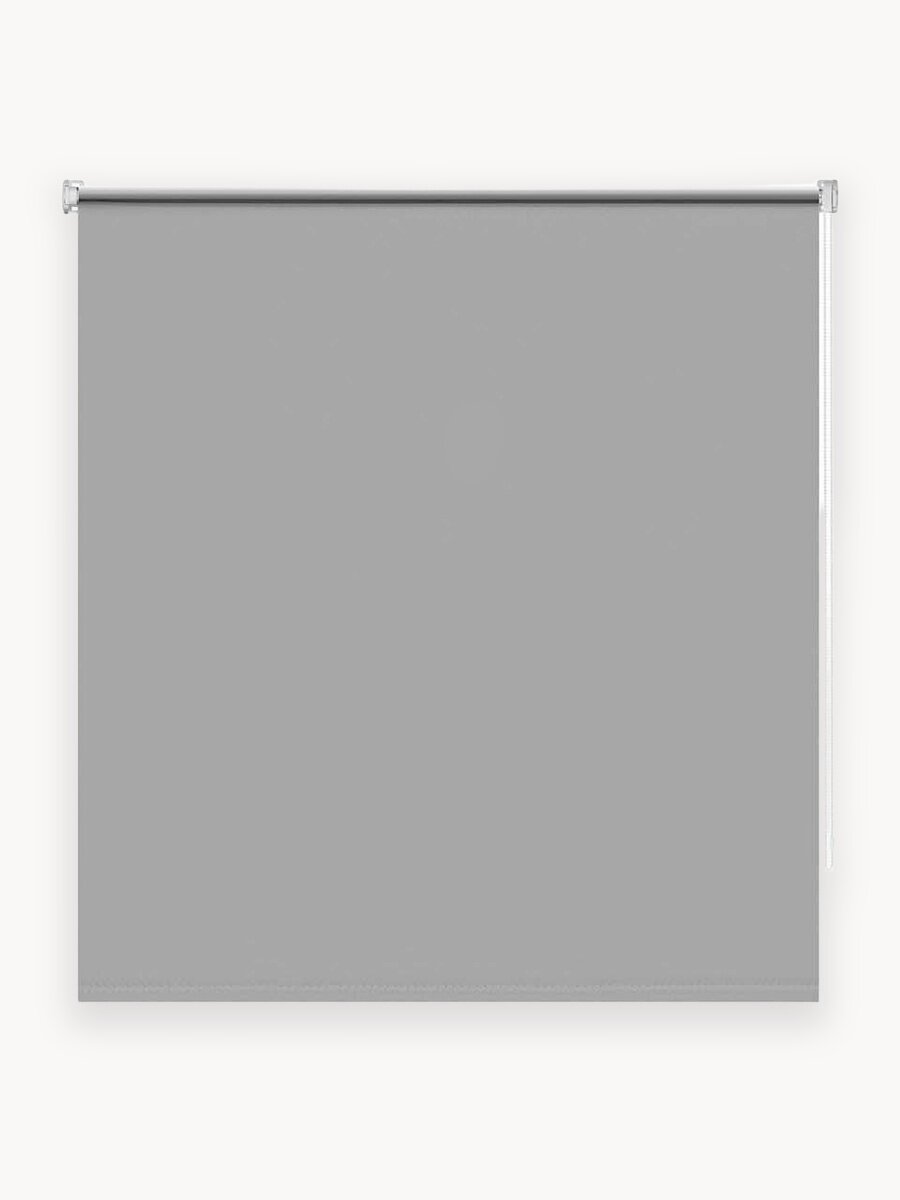 Рулонные шторы блэкаут (blackout) однотонные 70 см х 160 см Серый /механизм мини d 17 мм