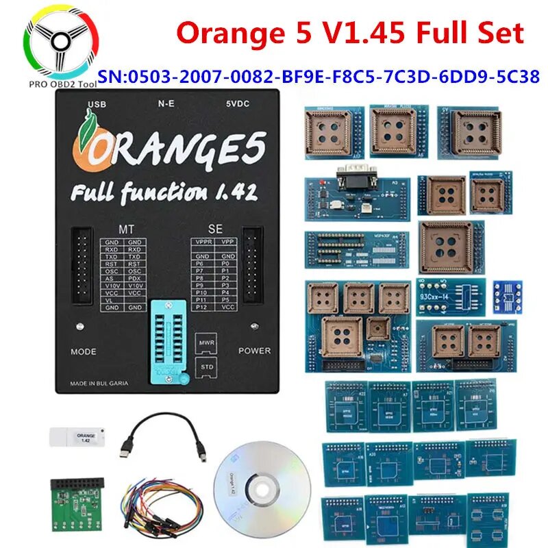 OEM Orange 5 V1.45 Программатор Orange 5 v1.42 Программатор с полным адаптером Orange V1.45 Full Set