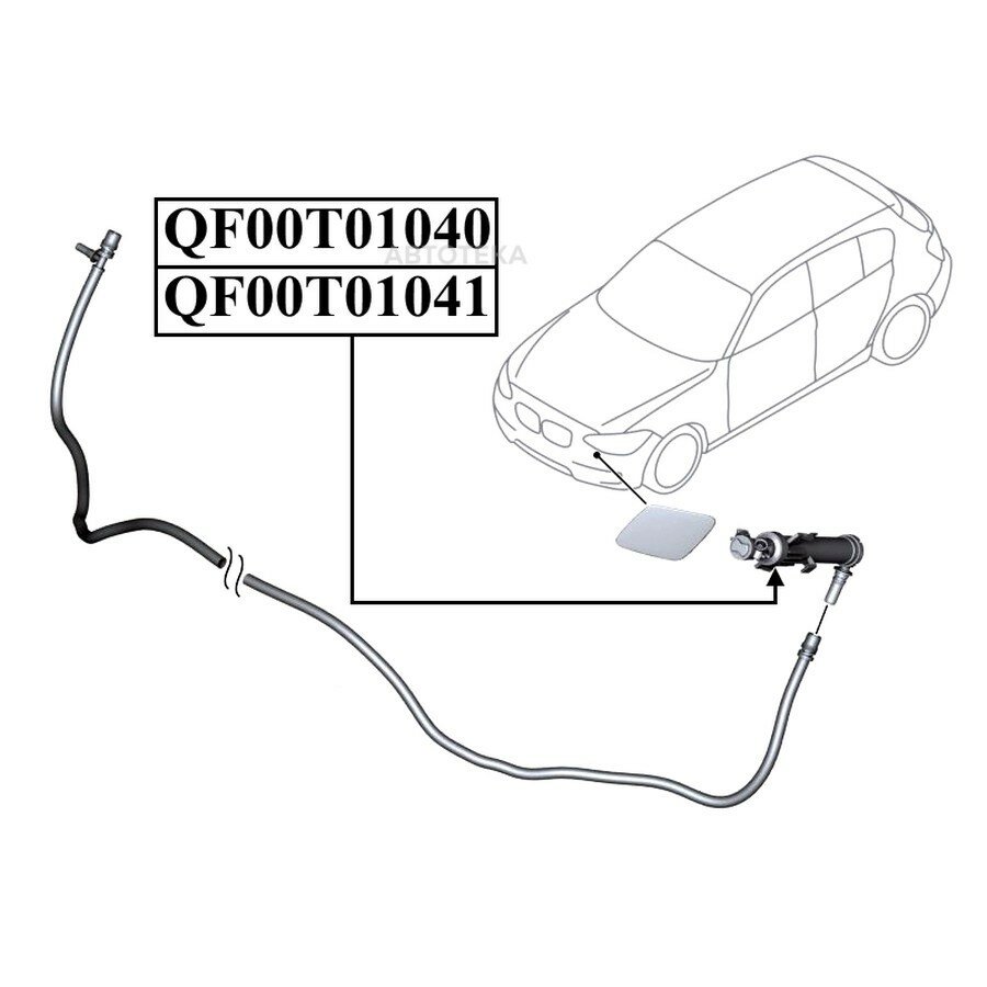 Форсунка омывателя фары QUATTRO FRENI QF10N00231
