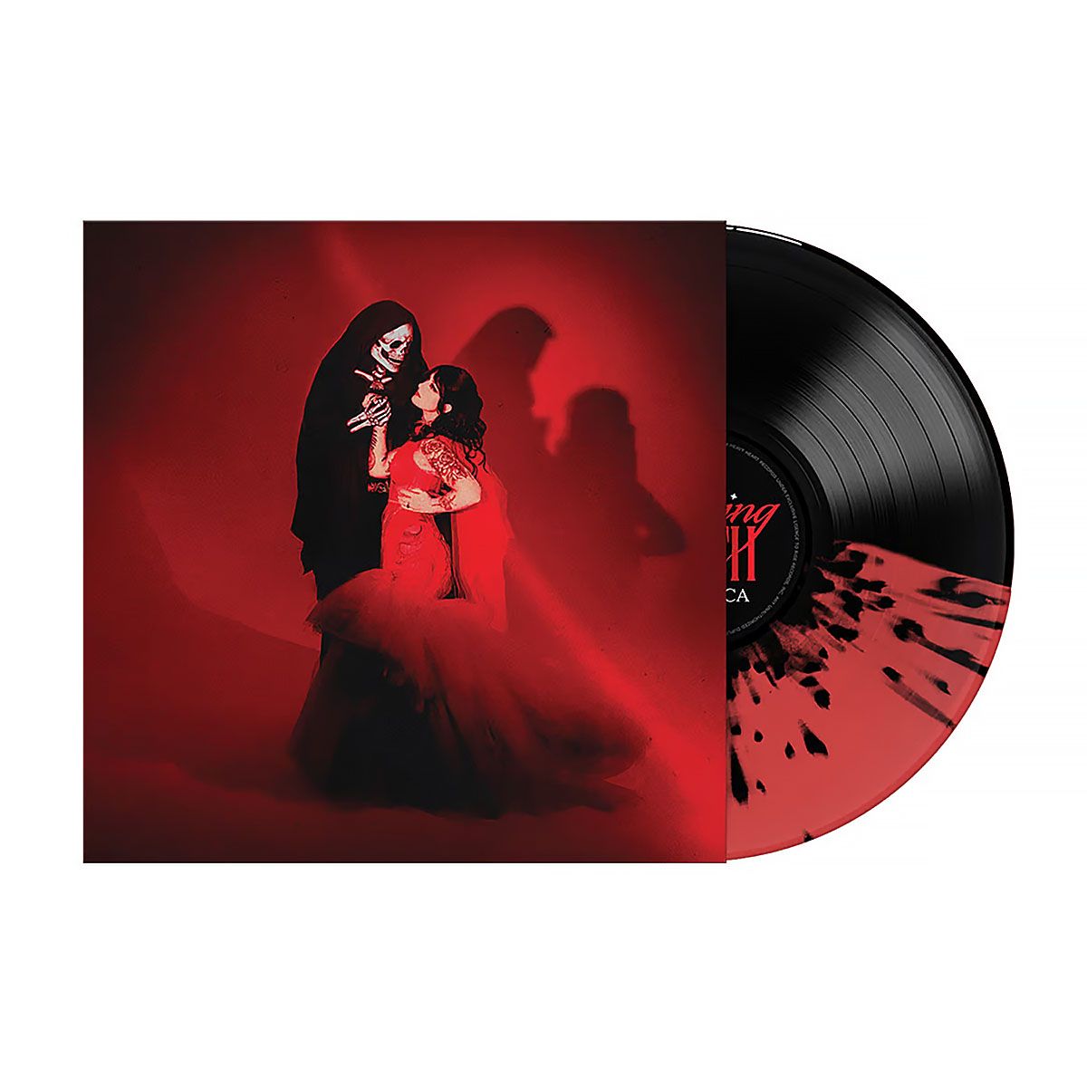 Виниловая пластинка mothica - Kissing Death Vinyl, LP, Limited Edition, Half Black/ Half Transparent Red w/ Heavy Black Splatter,
