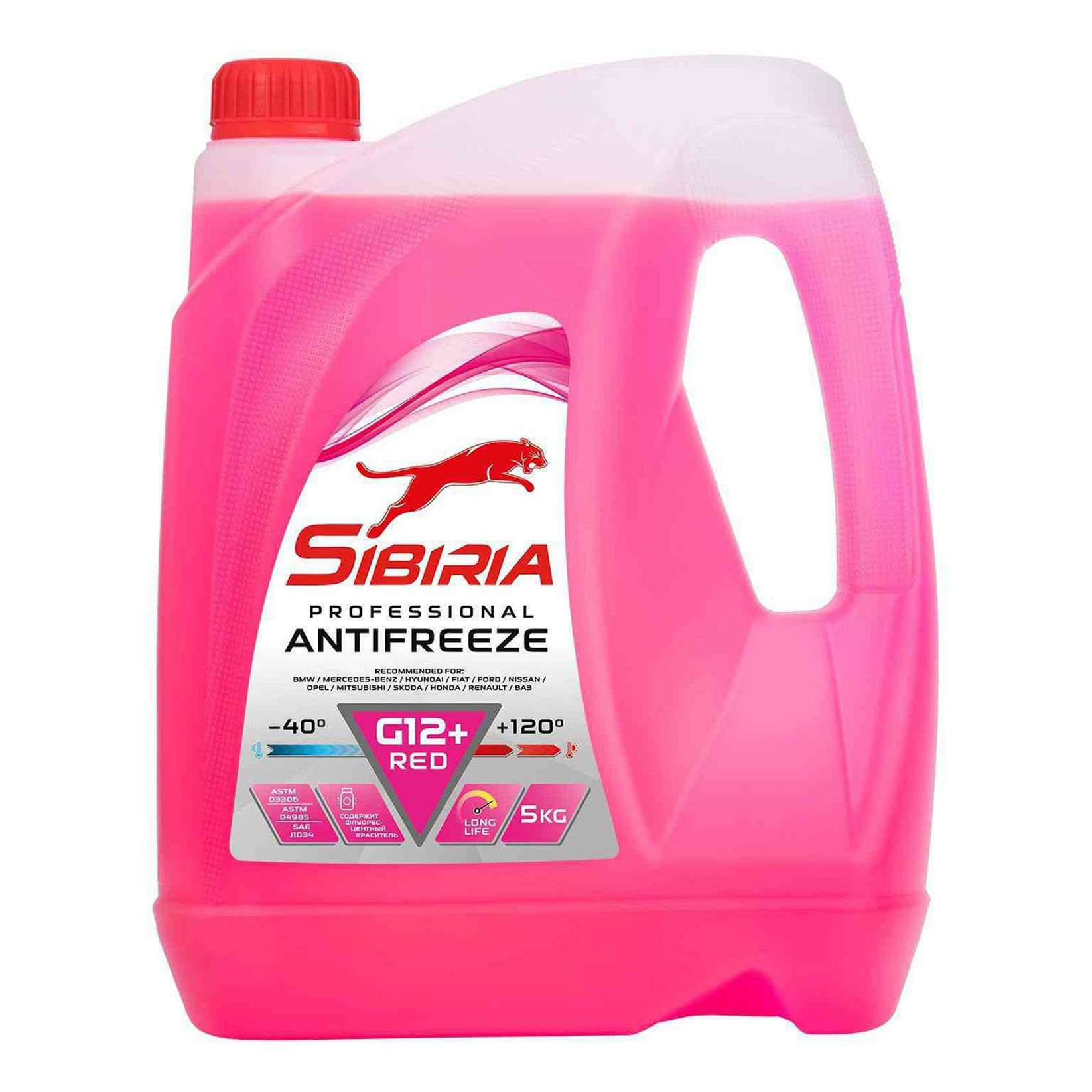 Антифриз G12+ Sibiria красный 5 л