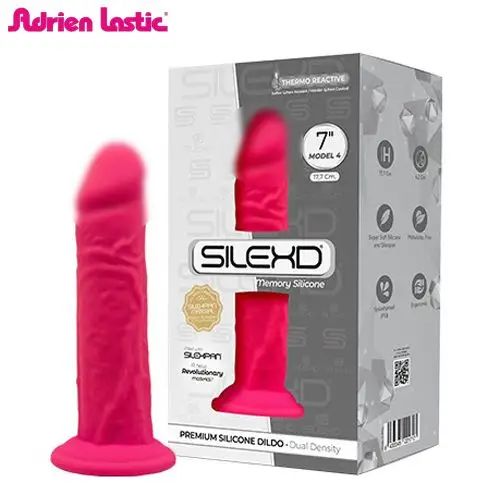 Adrien Lastic Фаллоимитатор на присоске SileXD Model 4 - 7", розовый (17.7 см)