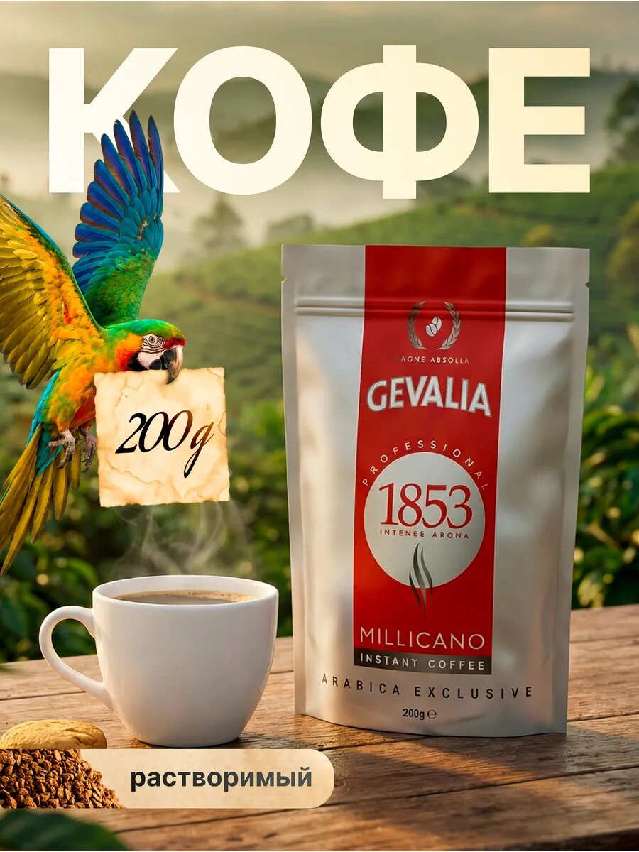 Кофе растворимый Gevalia 1853 Millicano 1 уп, 200 г