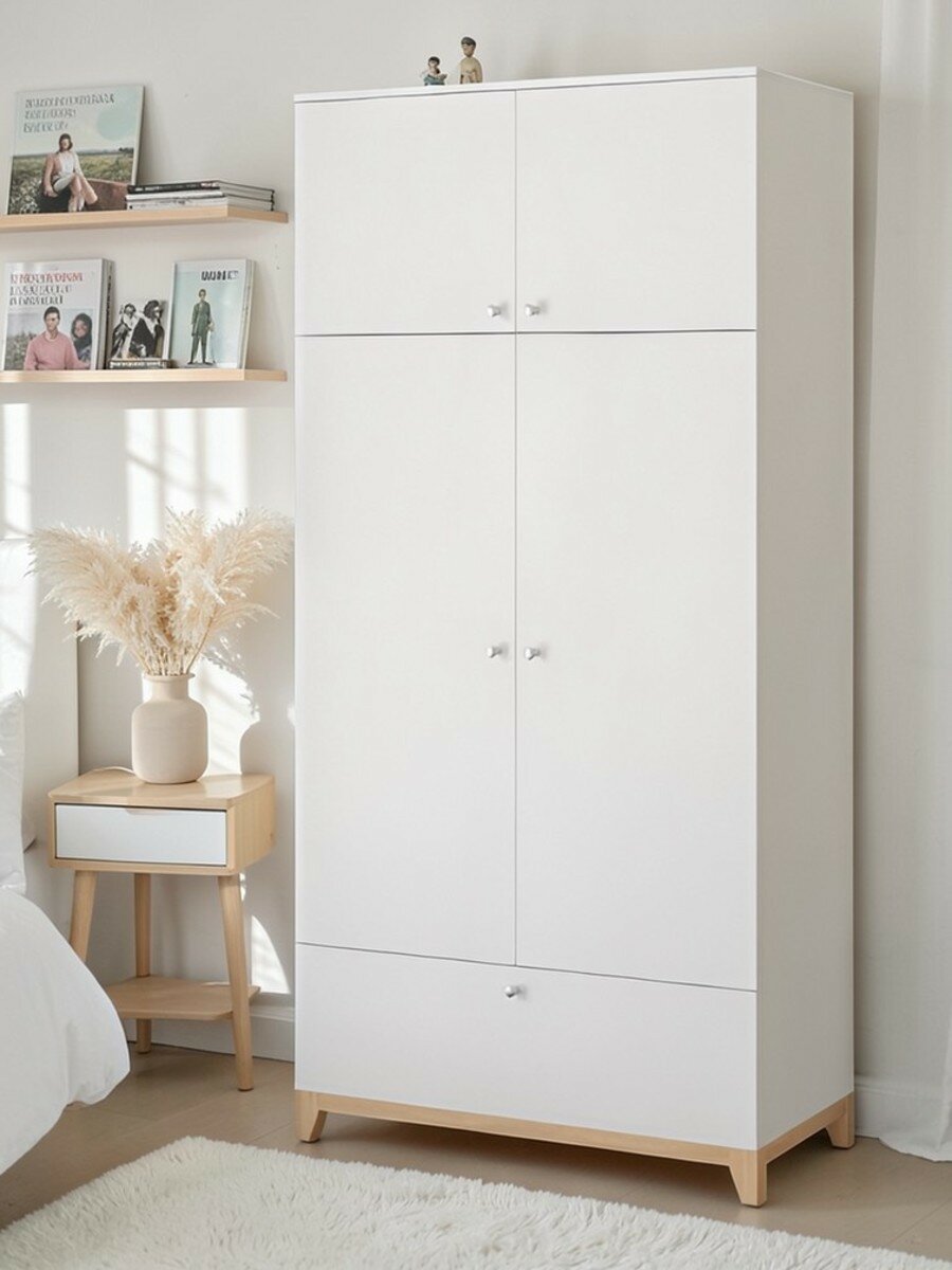 Распашной шкаф Хелен 30 (Белый) NOW 110*50*240 см Фиеста Для одежды, в прихожую,