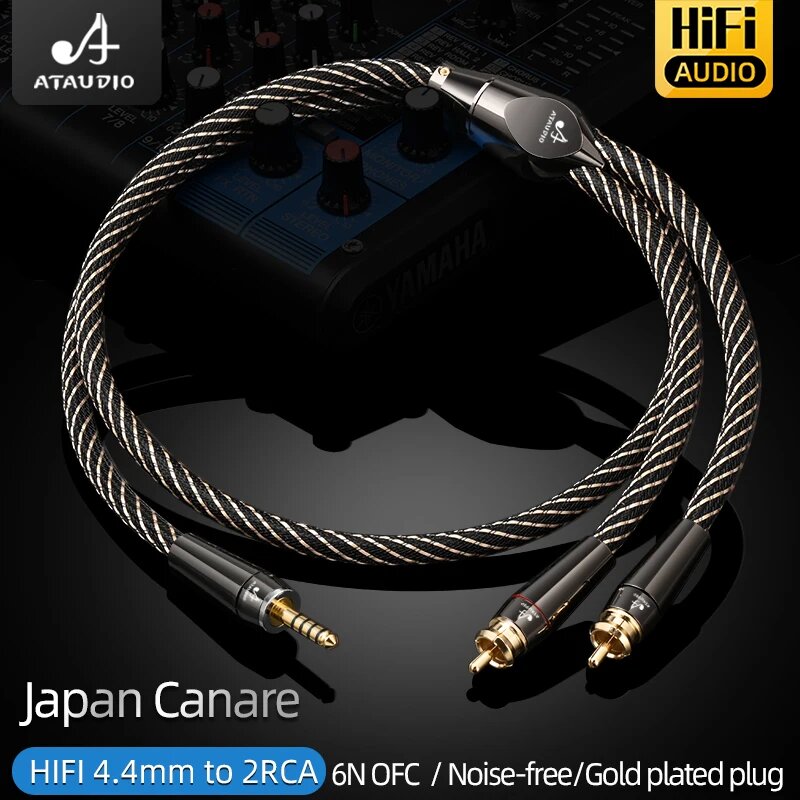 ATAUDIO HiFi 4.4 мм - 2RCA кабель, 0.5m