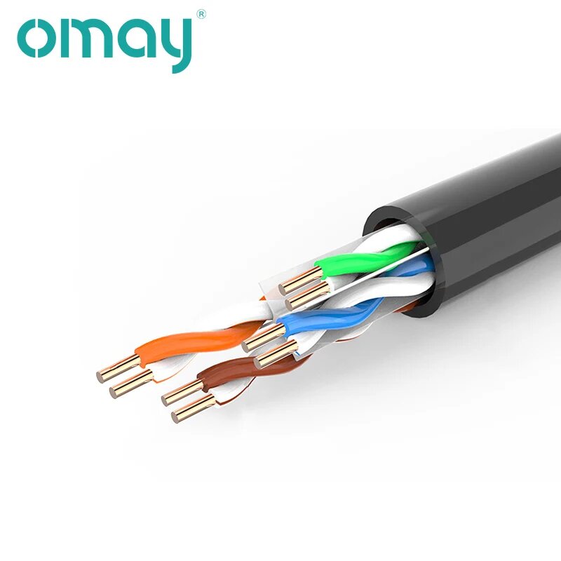 OMAY Кабель Ethernet CAT6, 1m, Золотой — фото 1