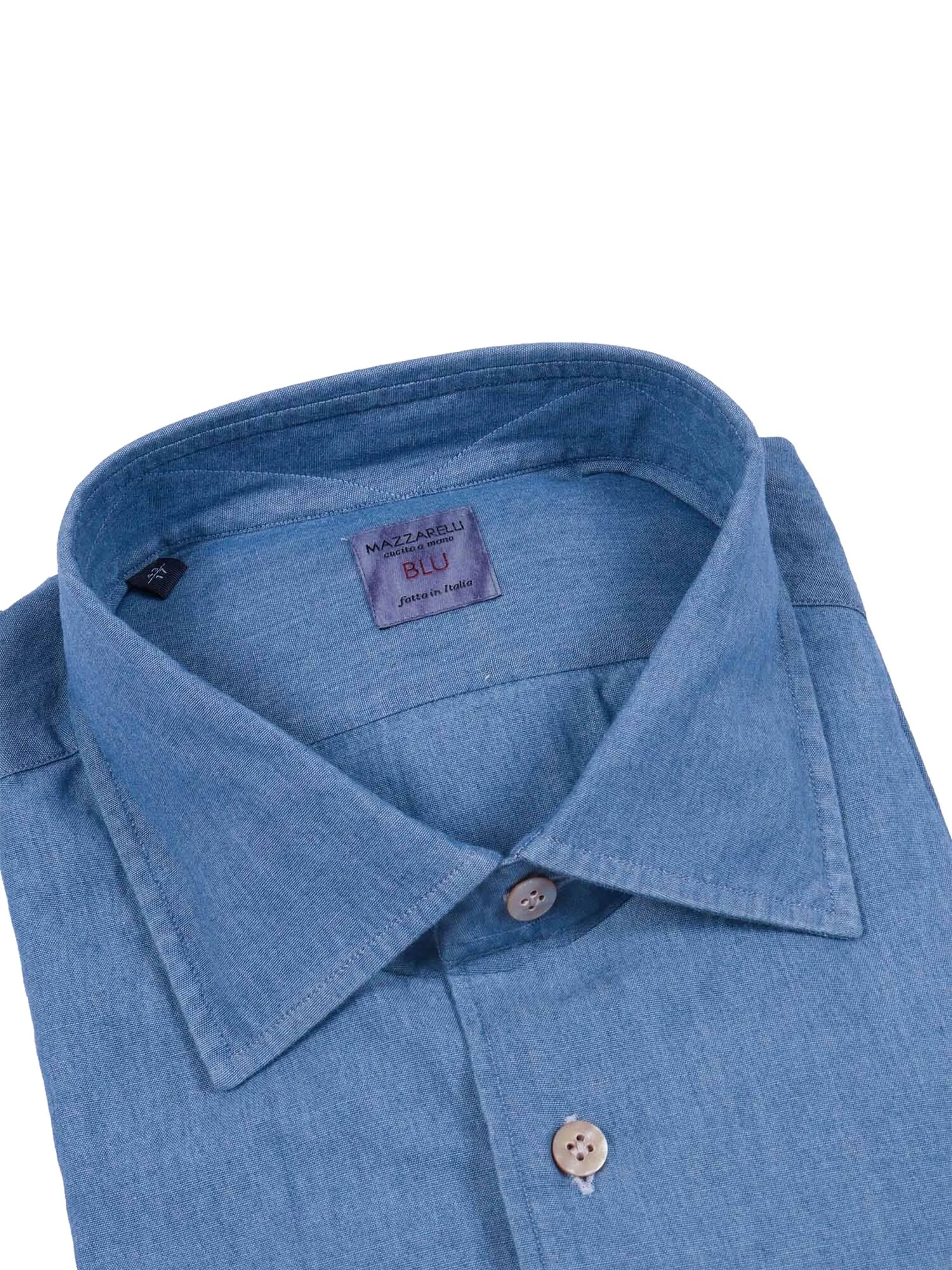 Рубашка Mazzarelli Buttoned shirt, размер XL, Синий принт — фото 1