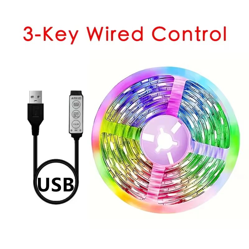 RGB светодиодная лента NIMIMOON 5В для подсветки телевизора 3key, 1M