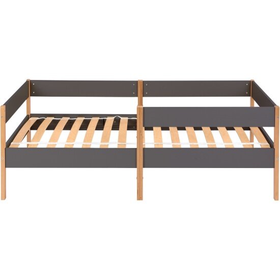 Кроватка Polini kids Simple 3435 Графит-дуб крафт золотой