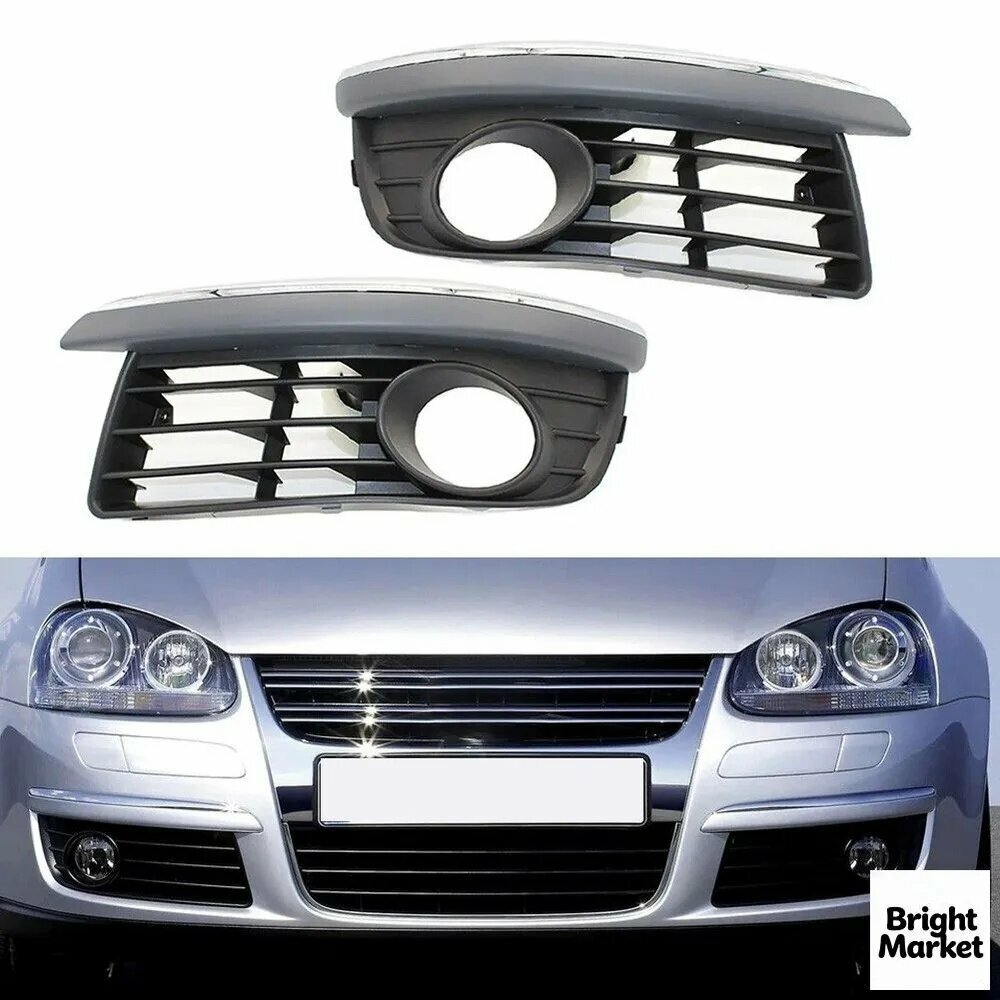 Пара передних противотуманных фар с решеткой для Golf, подходит для Jetta 05-10