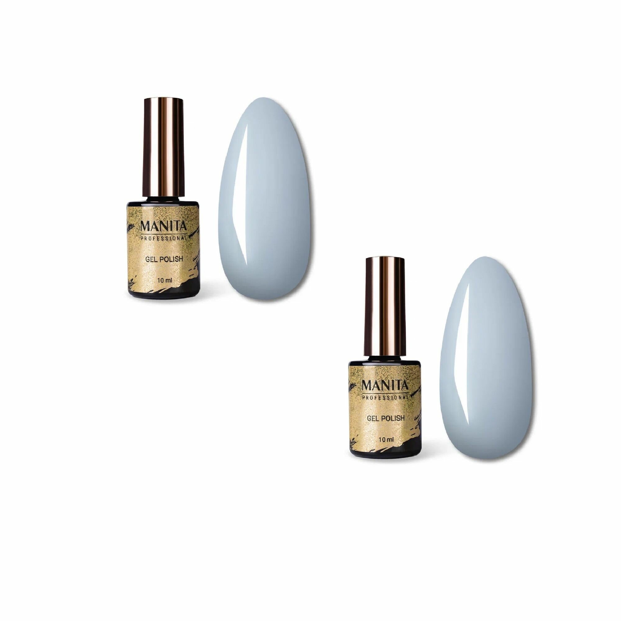 MANITA PROFESSIONAL Гель-лак для ногтей, Classic №054, Aquamsrine, 10 мл, 2 уп