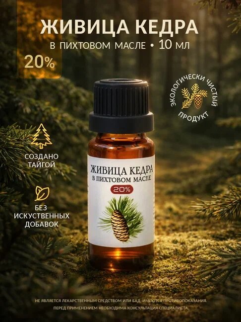 Живица кедра в пихтовом масле 20% 10 мл