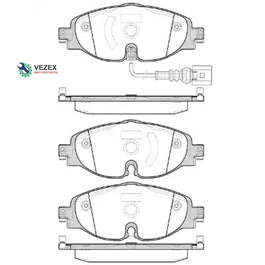 REMSA 151501 1515 01 колодки дисковые передние!\ A3, VW Golf VII 1.2TSI-1.8TFSI/2.0TDI 12>