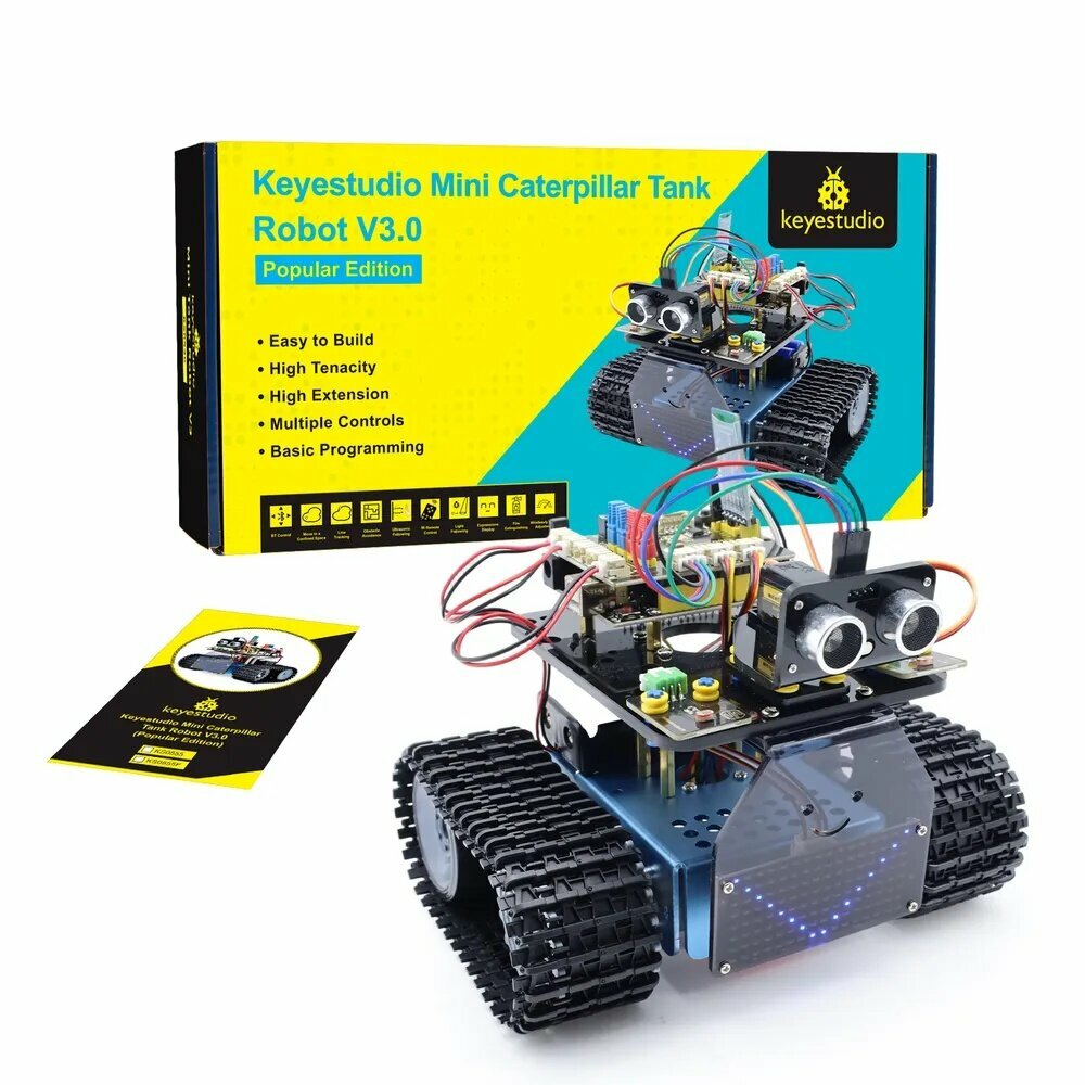 Keyestudio Mini Caterpillar Tank Robot V3.0 для Arduino