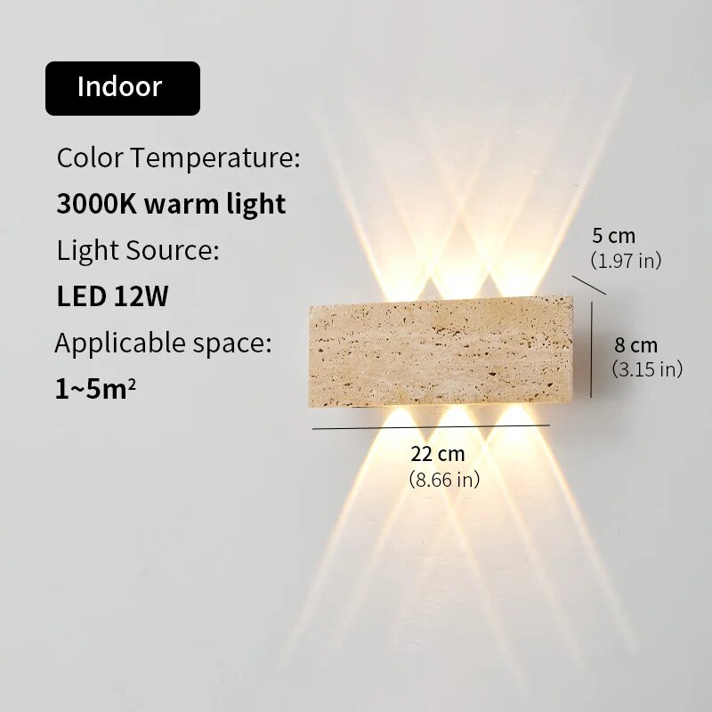 Лампа-стенд Wabi-sabi с LED-подсветкой для сада, каменная, IP65, наружная, водонепроницаемая, ретро-бра, подсветка для изголовья кровати, световой прибор, декор для дома, для помещений